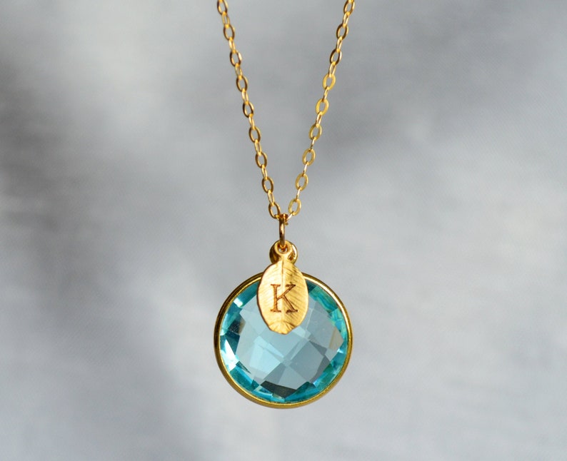 December Birthstone Necklace, Blue Topaz Necklace, 18K Gold or Sterling ...