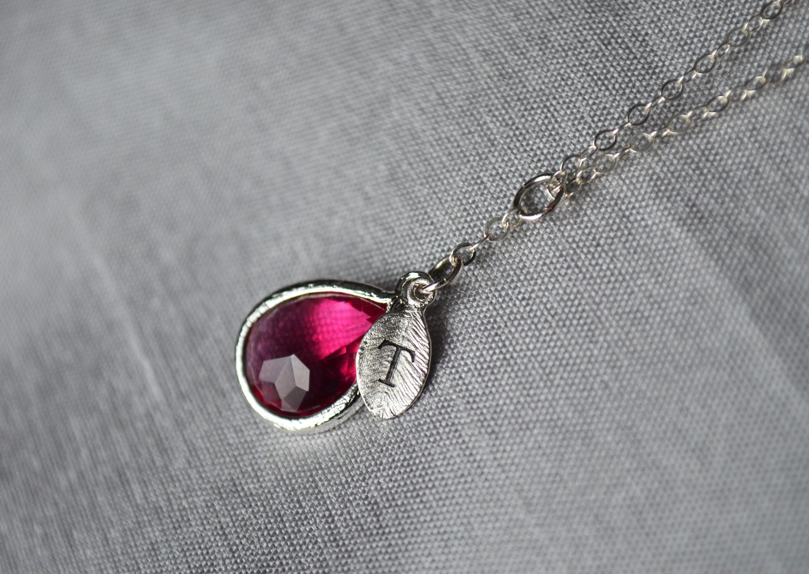 July Birthstone Necklace Ruby Birthstone Necklace Bridesmaid - Etsy