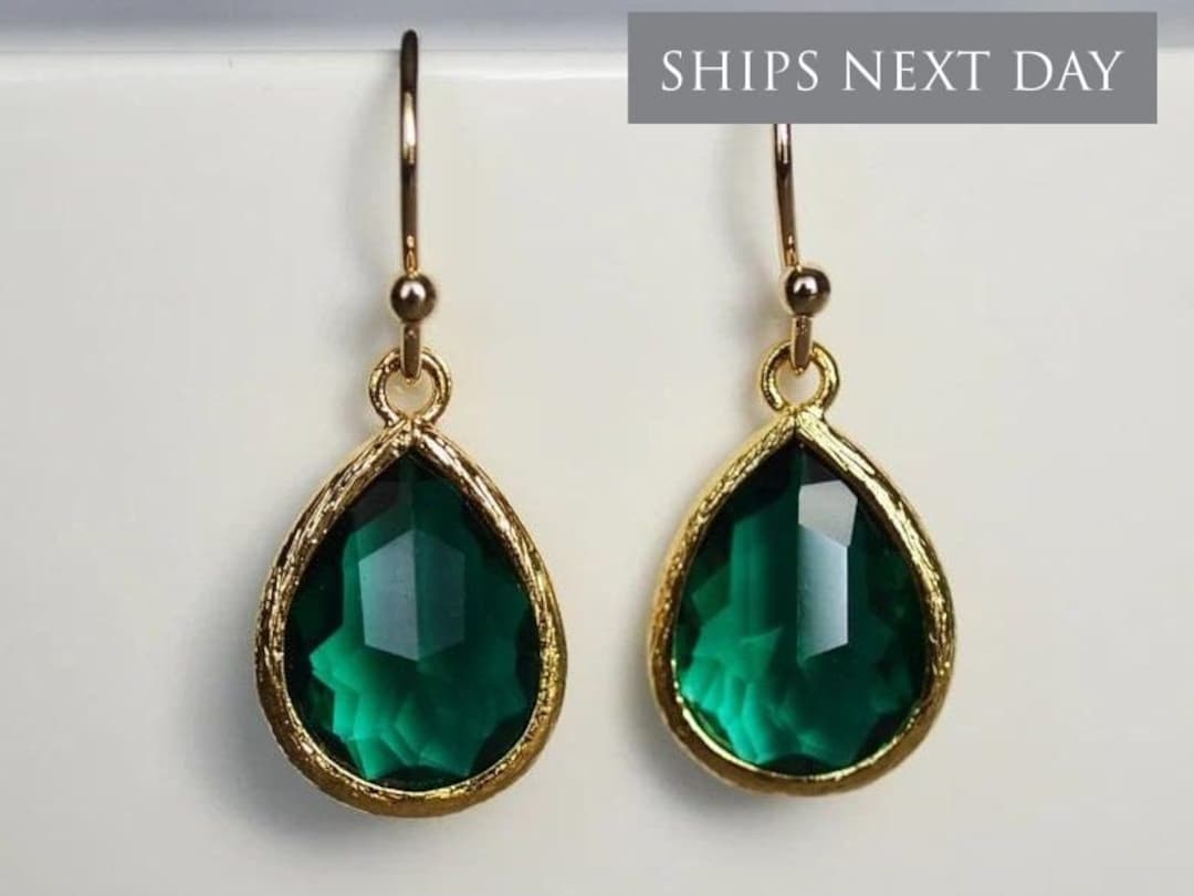 Emerald Earrings May Birthstone Gift May Birthstone - Etsy