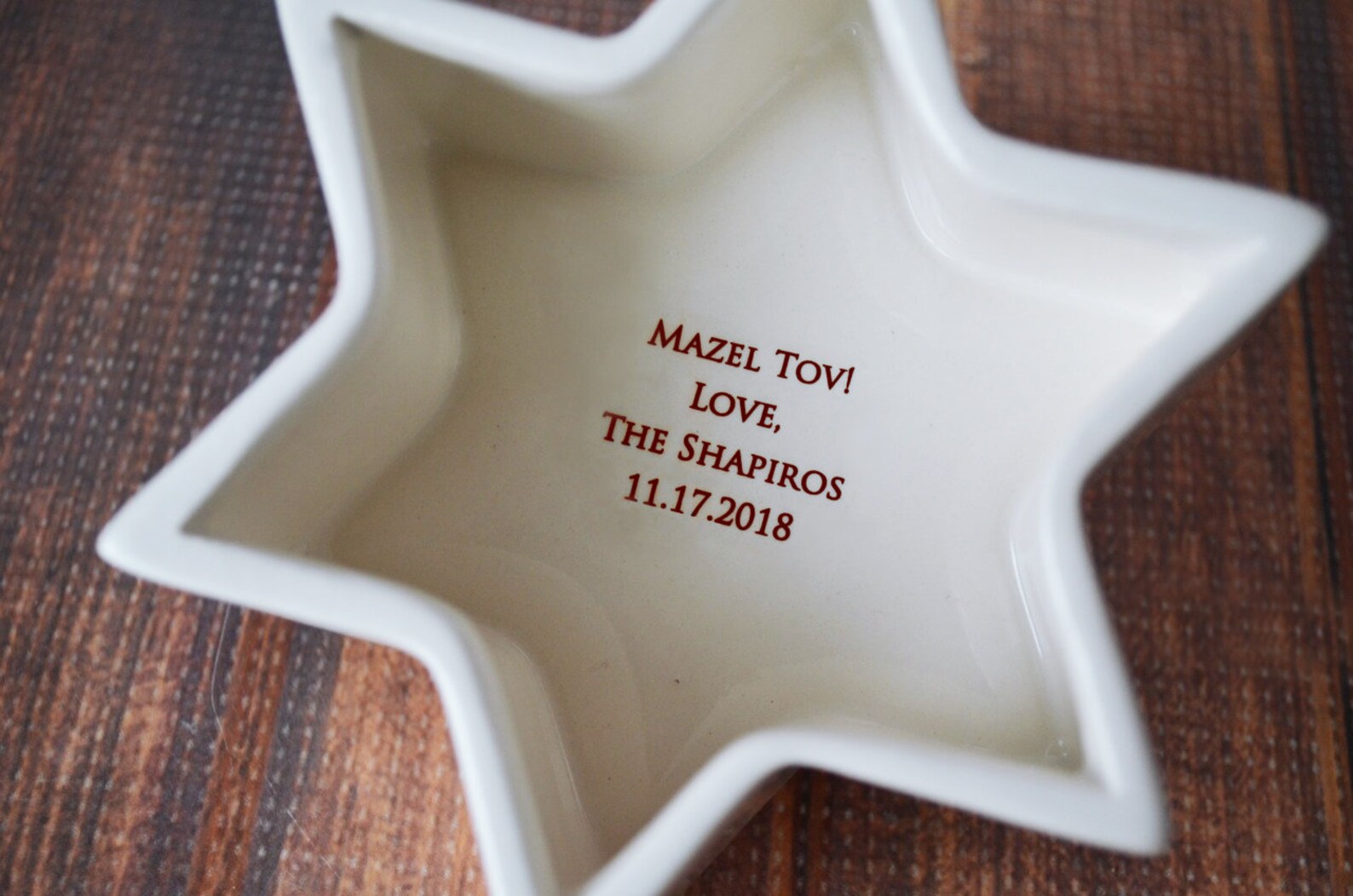 Personalized Star of David Keepsake Box – Earthenware Clay, Bar Mitzvah ...