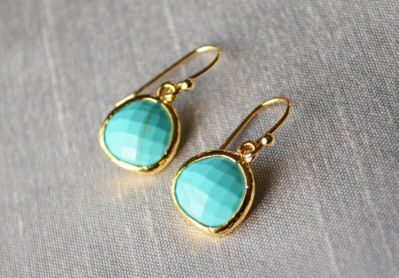 Turquoise Earrings, December Birthstone Gift, December Birthstone ...