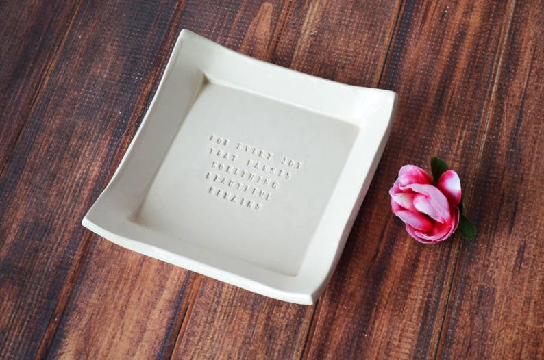 Handmade Ceramic Sympathy Tray, Bereavement Gift, Something Remains - Etsy