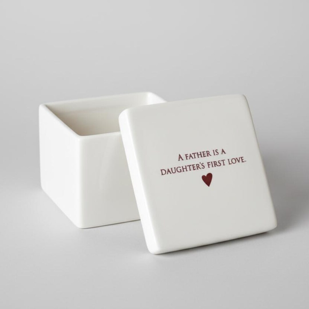 Father of the Bride Gift, Dad Daughter Keepsake, Ceramic Trinket Box - Etsy