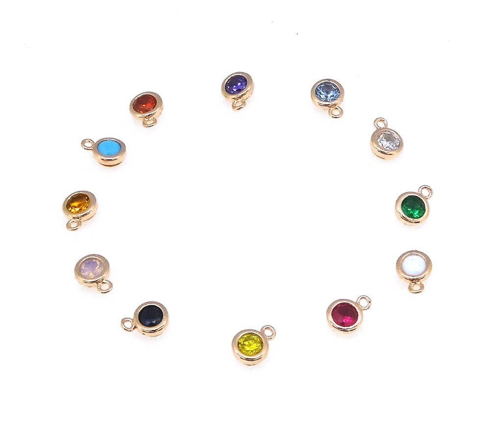 Rose Gold Leaf Necklace With Initial and Birthstone, Personalized ...