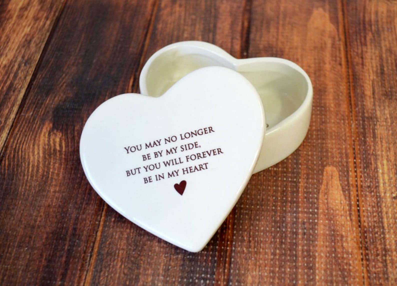 Heart Keepsake Box – Sympathy or Going Away Gift, Earthenware Clay ...