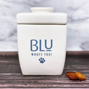 Large Personalized Dog Treat Jar, Dog Gift, Puppy Gift, Dog Lover Gift ...