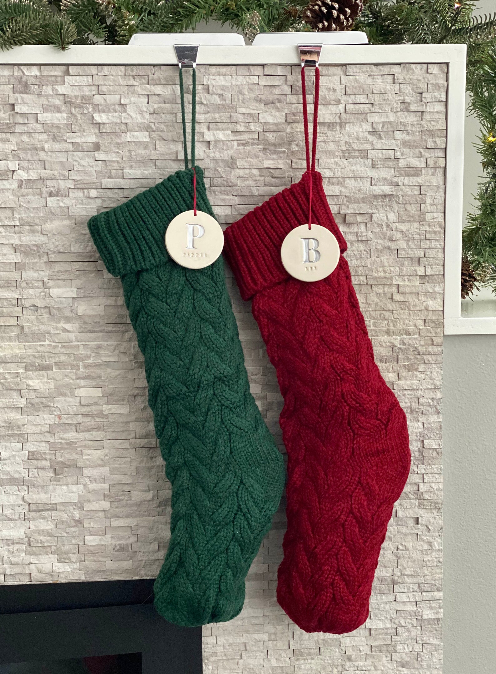 Personalized RED Christmas Stocking Knitted Holiday Stocking - Etsy
