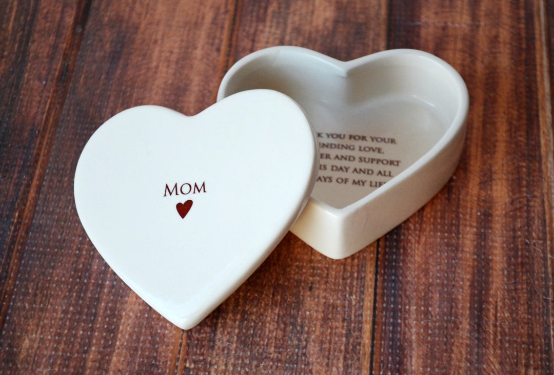 Mom Wedding Gift, Mother of the Bride Gift - Personalized Heart Box ...