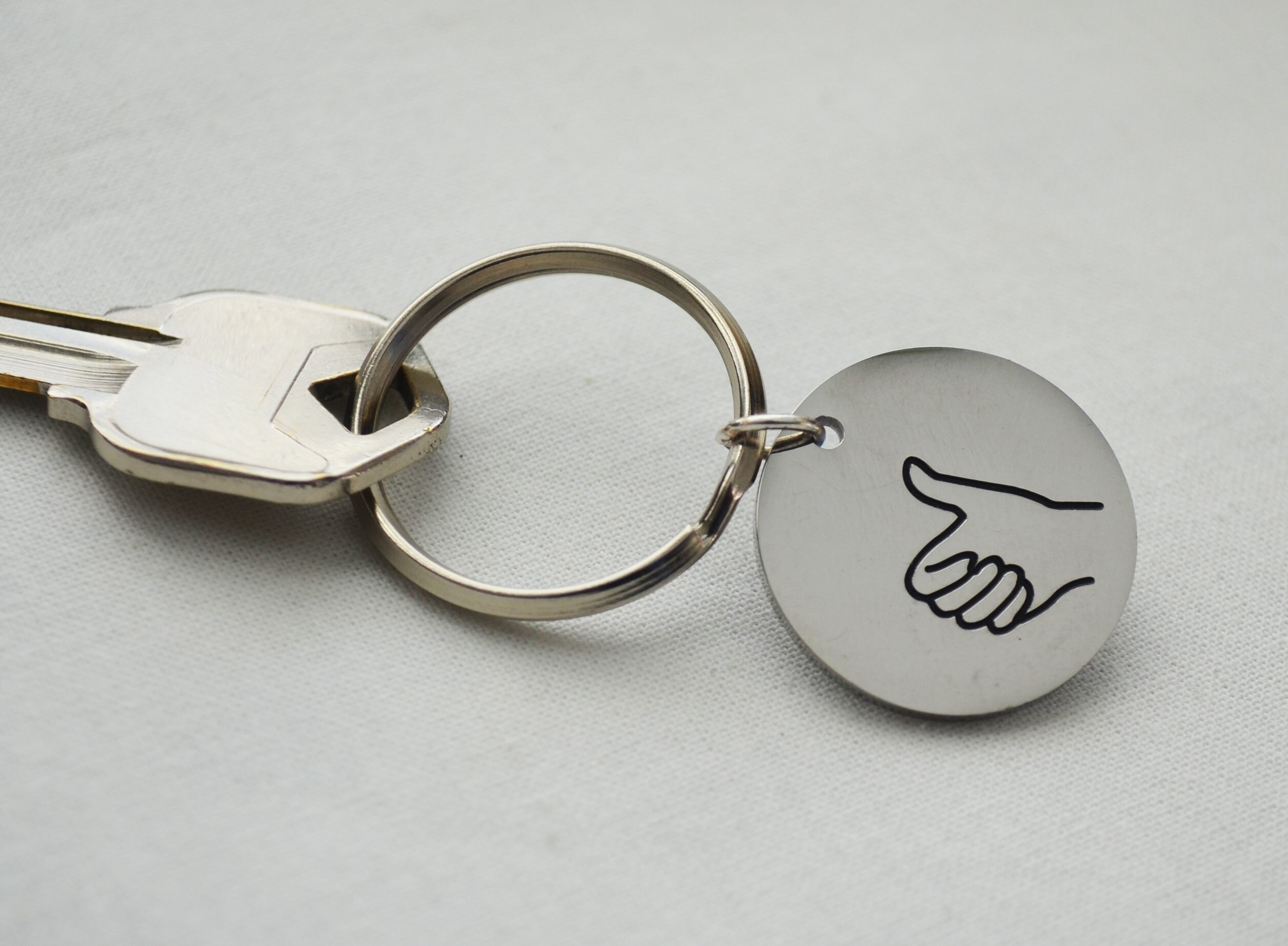 Thumbs up Keychain Hand Gestures Keyring Fun Gift for | Etsy