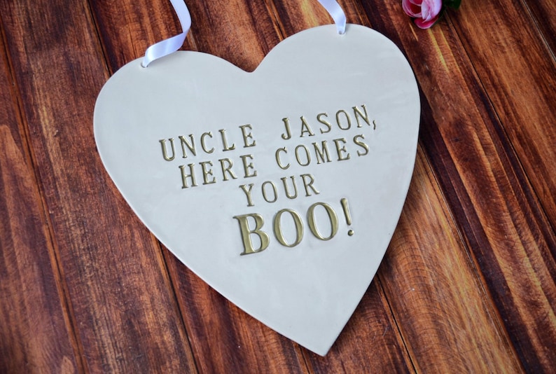 Personalized Heart Wedding Sign - to Carry Down the Aisle and Use as ...