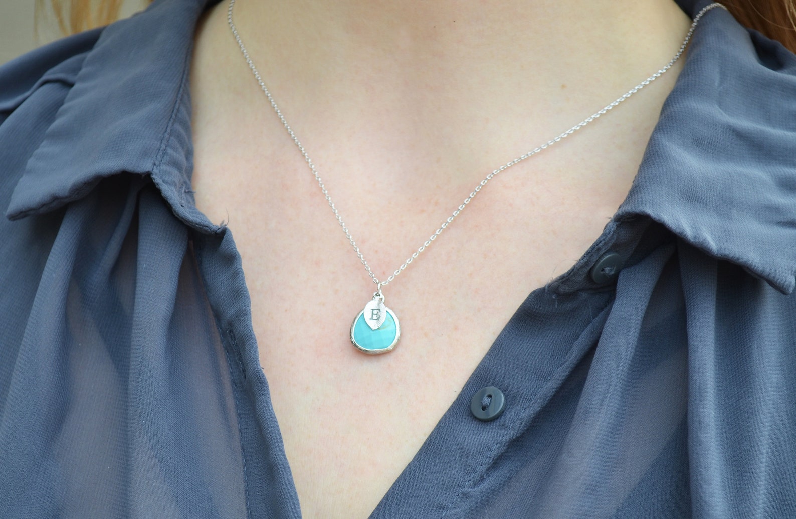 December Birthstone Necklace Turquoise Necklace Bridesmaid | Etsy