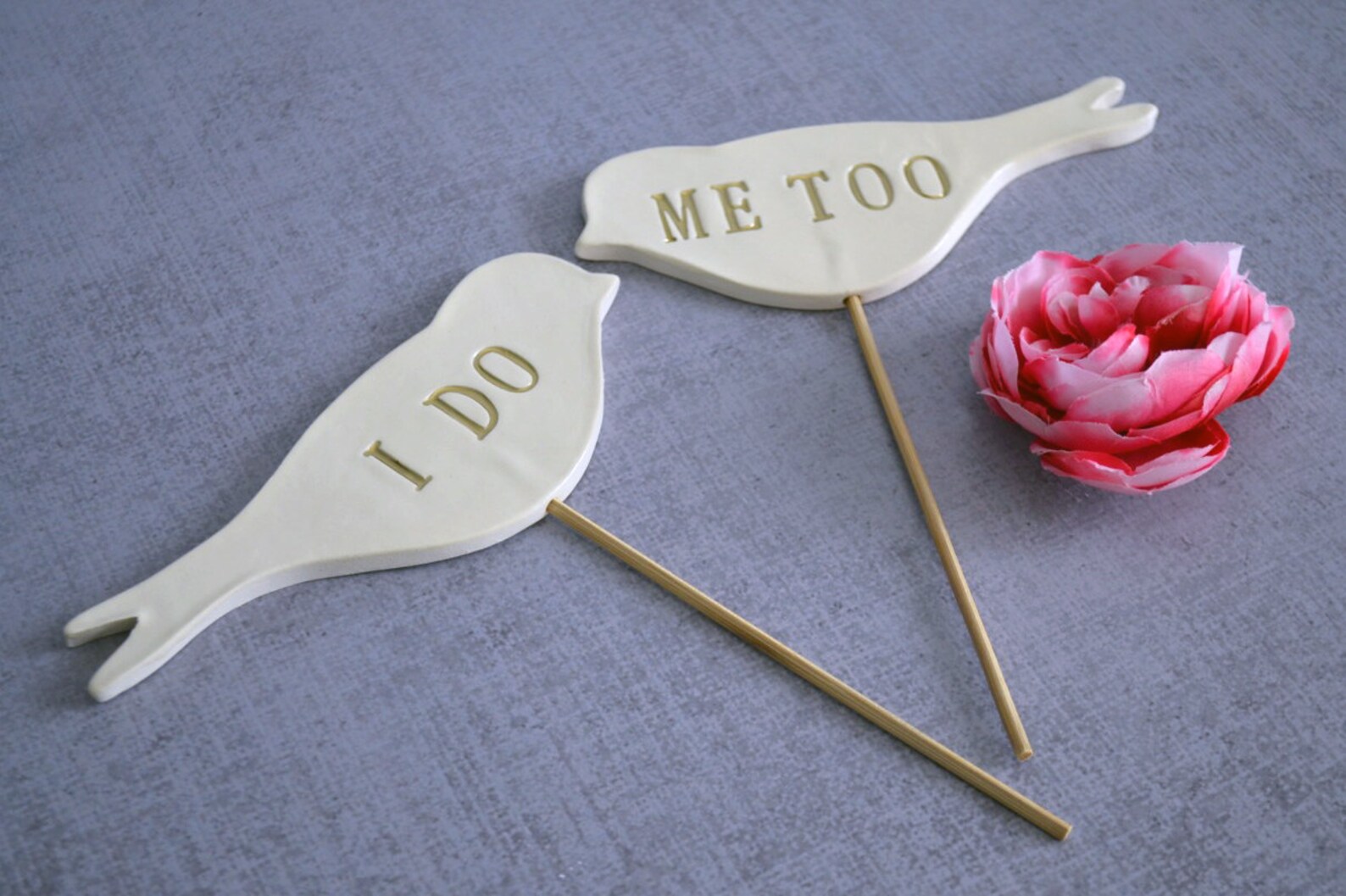I Do Me Too Bird Wedding Cake Toppers READY TO SHIP - Etsy