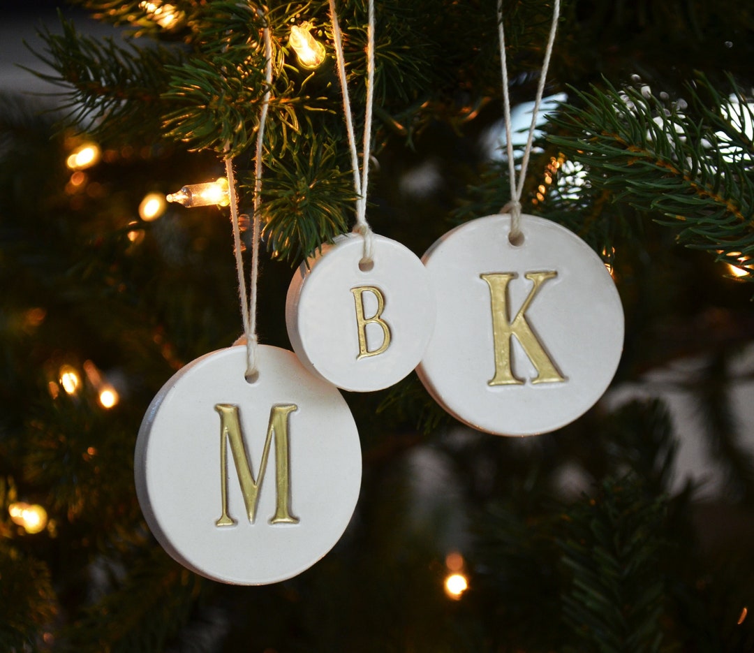 Letter Ornaments, Initial Ornaments, Personalized Ornaments, Family of ...