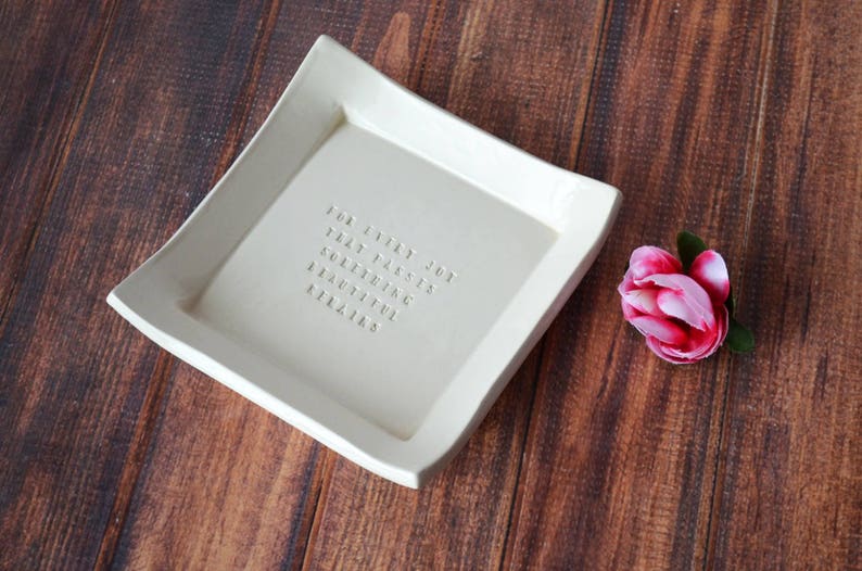Handmade Ceramic Sympathy Tray, Bereavement Gift, Something Remains - Etsy