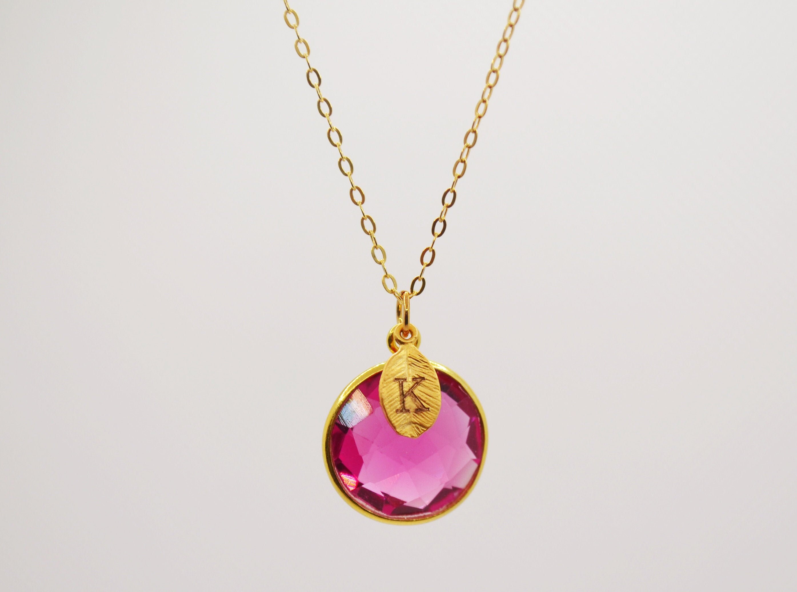 Ruby Necklace July Birthstone Necklace 18K Gold Gift for | Etsy