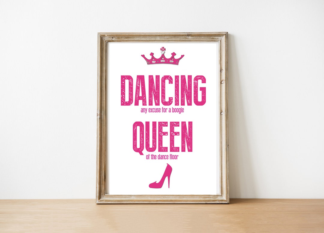 Dancing Queen, Digital Download, Quote, Printable, Wall Art, Home Decor ...