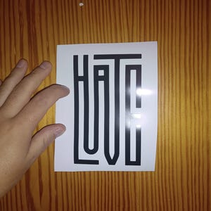 LOVE / HATE Ambigram - Etsy