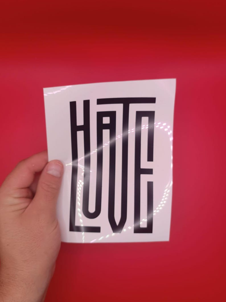 LOVE / HATE Ambigram - Etsy