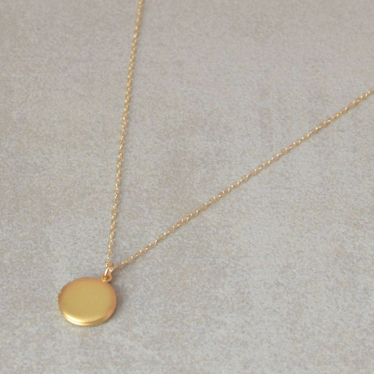 Gold Photo Locket, Pendant Necklace, Mini Locket - Etsy