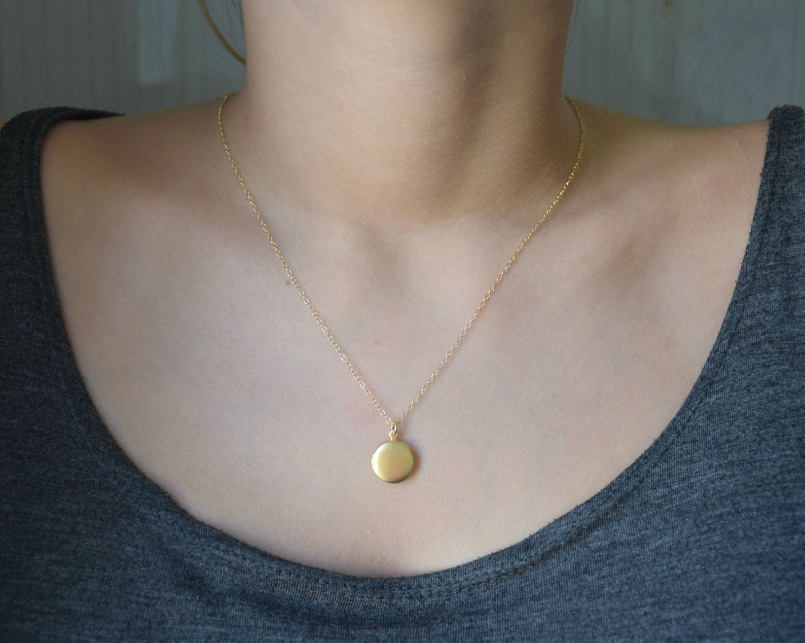 Gold Photo Locket, Pendant Necklace, Mini Locket - Etsy