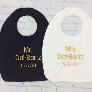 Wedding Bibs, Couples Clothing Protectors, Bridal Shower Gift, Bachelor ...