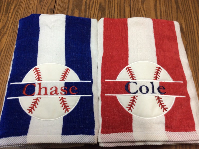 Sports Personalized Beach Towel Monogrammed Towel Sports | Etsy