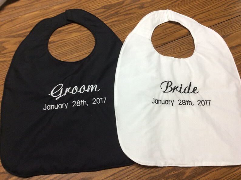 Wedding Bibs Couples Clothing Protectors Bridal Shower Gift | Etsy
