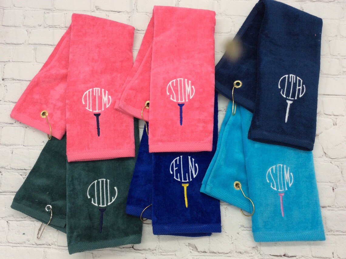 Monogrammed Golf Towel Personalized Golf Towel Groomsmen Gift - Etsy