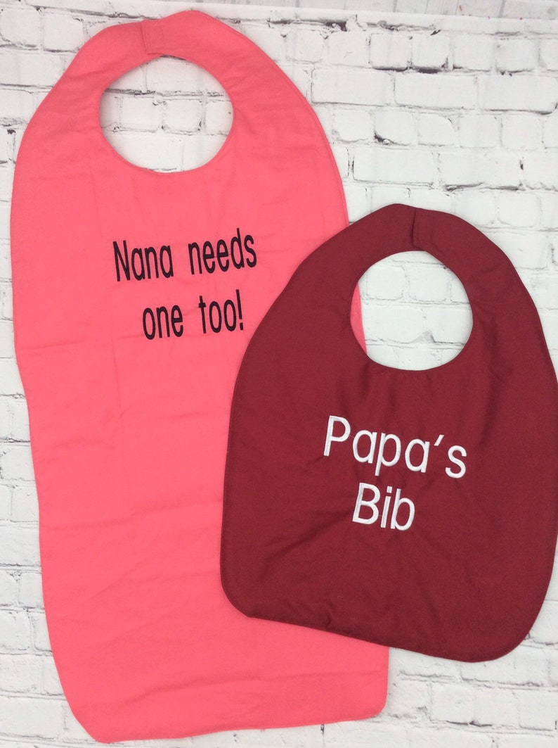 LONG Adult Bib Personalized Adult Bib Personalized Special Needs Bib ...