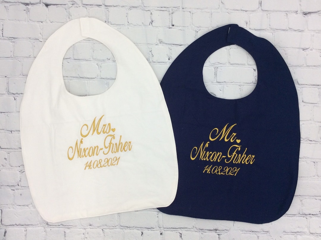 Wedding Bibs, Couples Clothing Protectors, Bridal Shower Gift, Bachelor ...