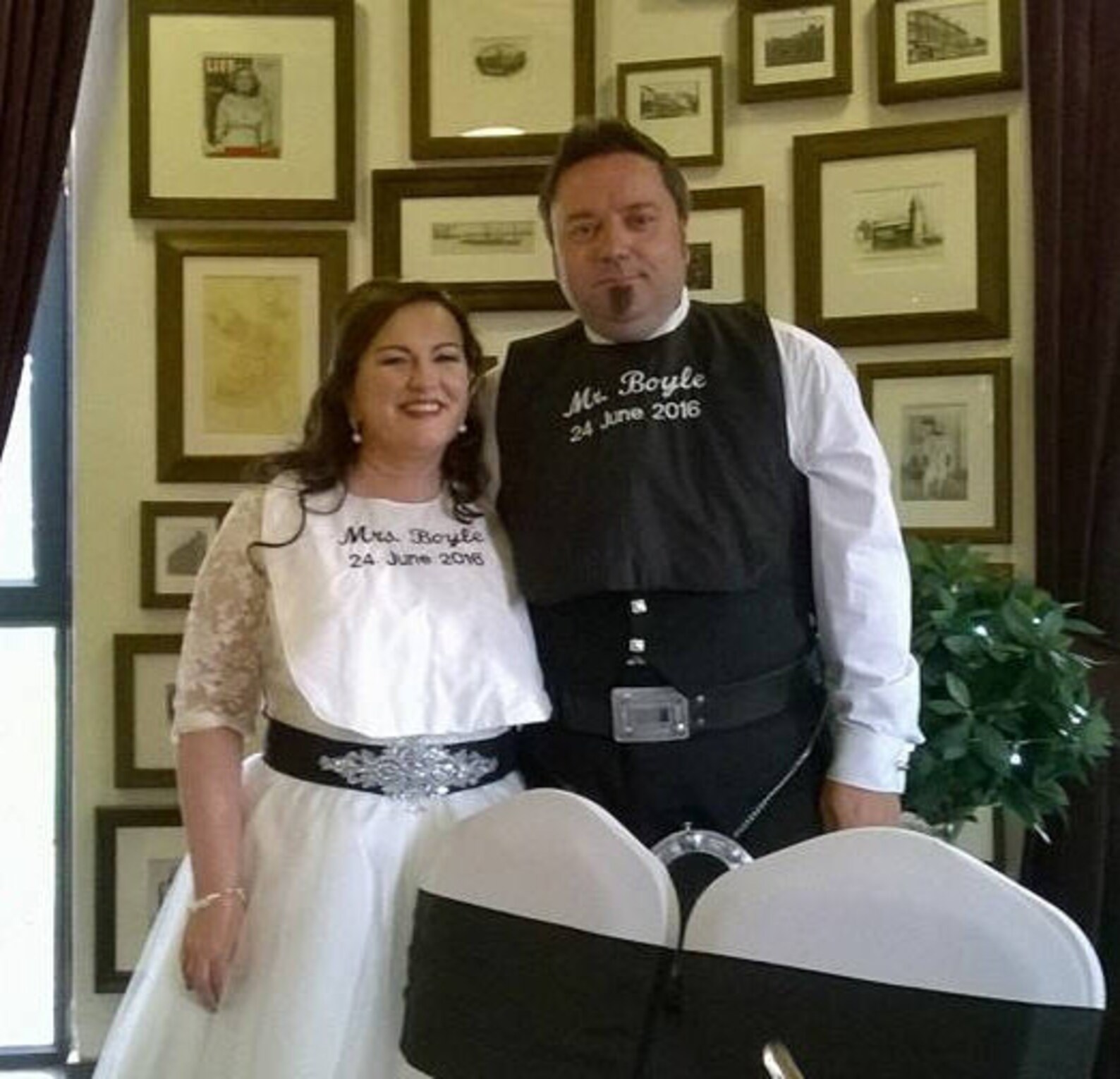 Wedding Bibs, Couples Clothing Protectors, Bridal Shower Gift, Bachelor ...