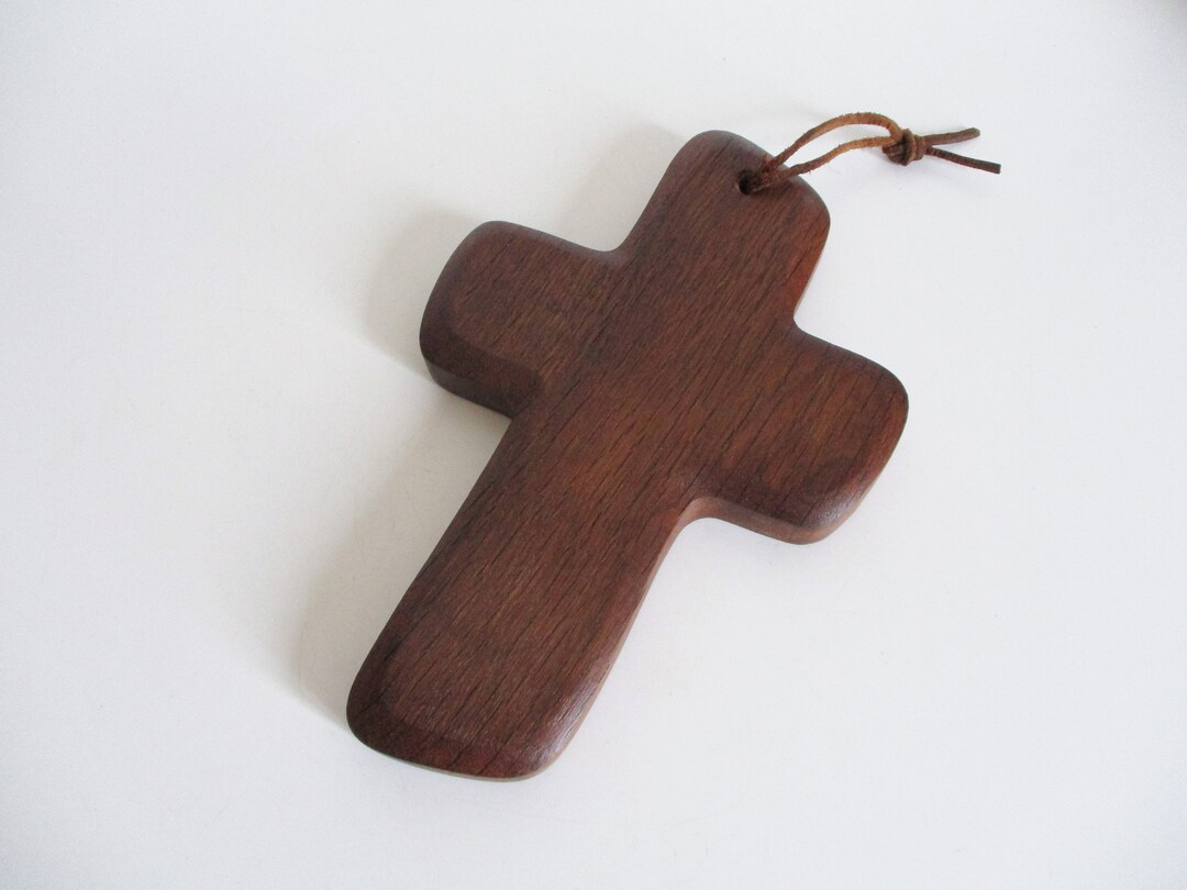 Vintage LARGE Wooden Cross 1960s, 9.84" Lenght, Folk Art, Handmade ...