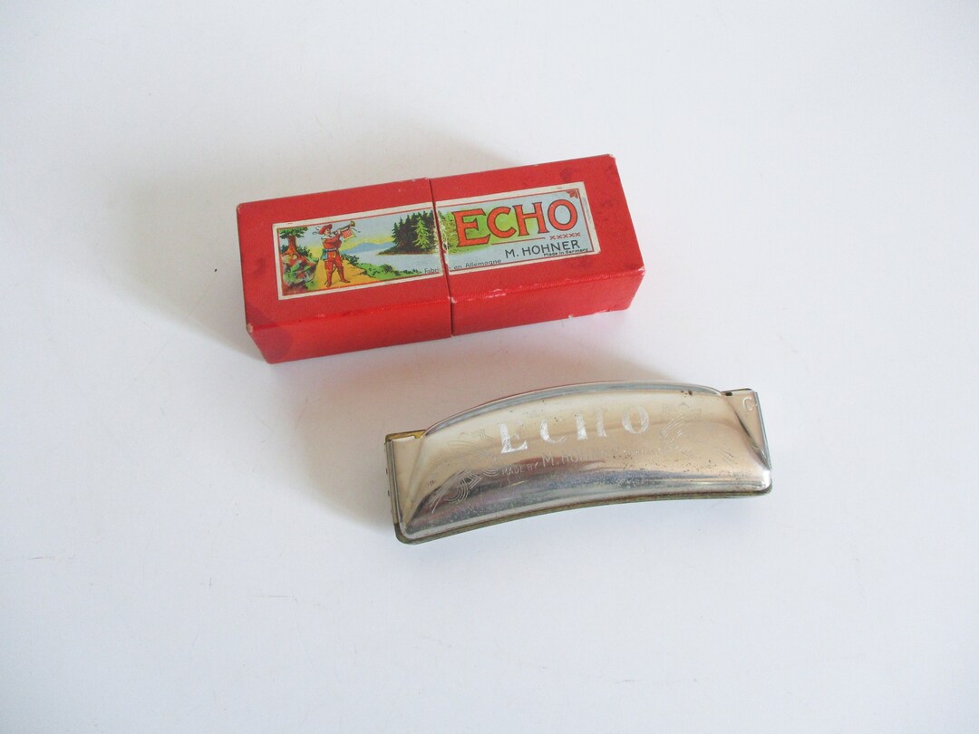Vintage Antique German Harmonica M.hohner Echo Original Box Musical ...