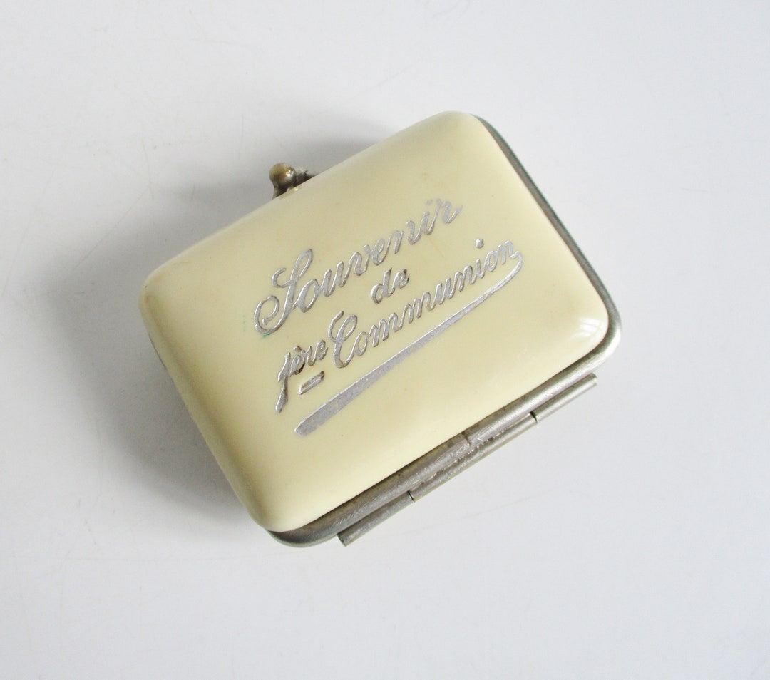 Antique French Little Coin Purse 1ère Communion, Bakelite Silver ...