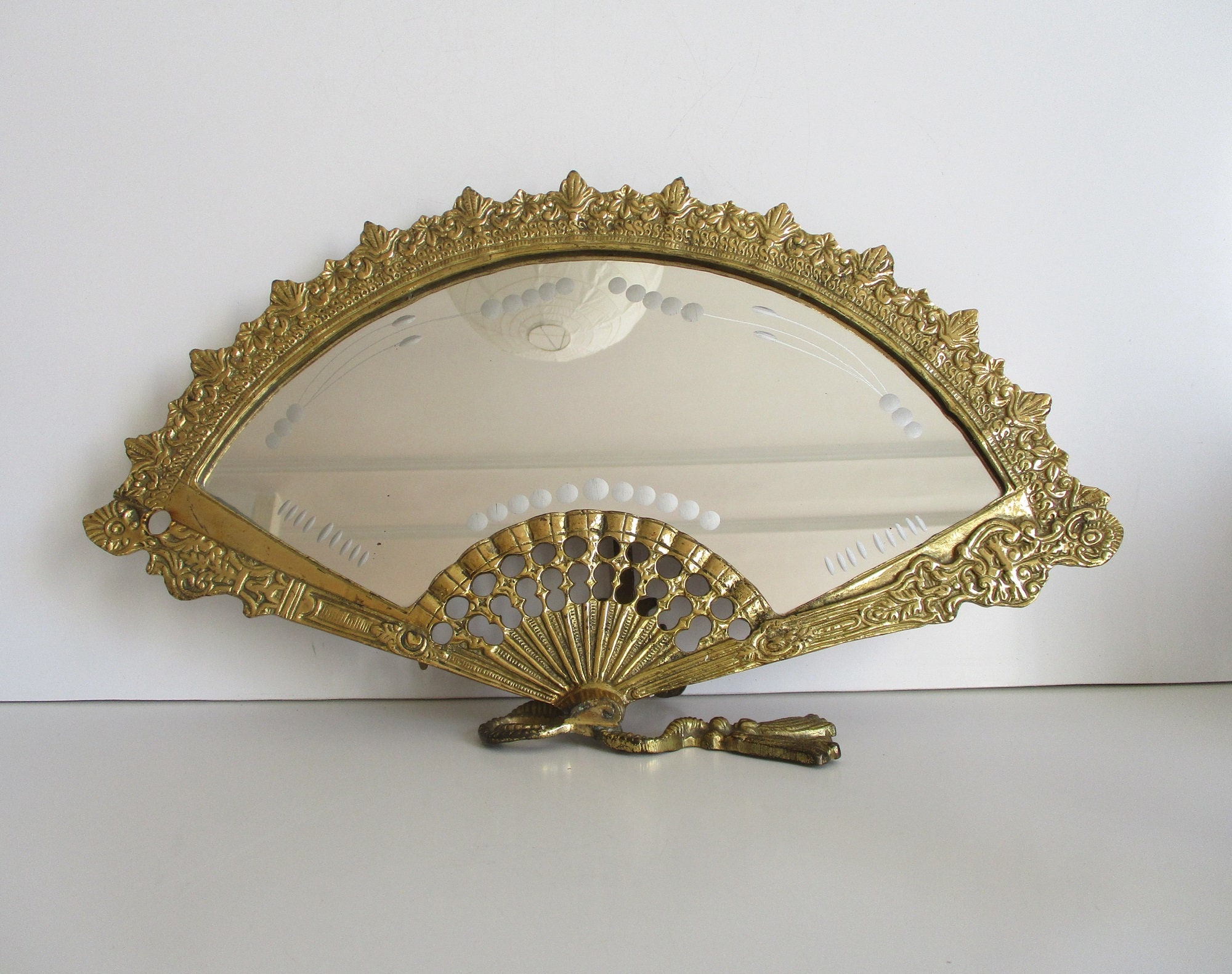 French Victorian Fan Mirror Figurines & Knick Knacks Art & Collectibles ...