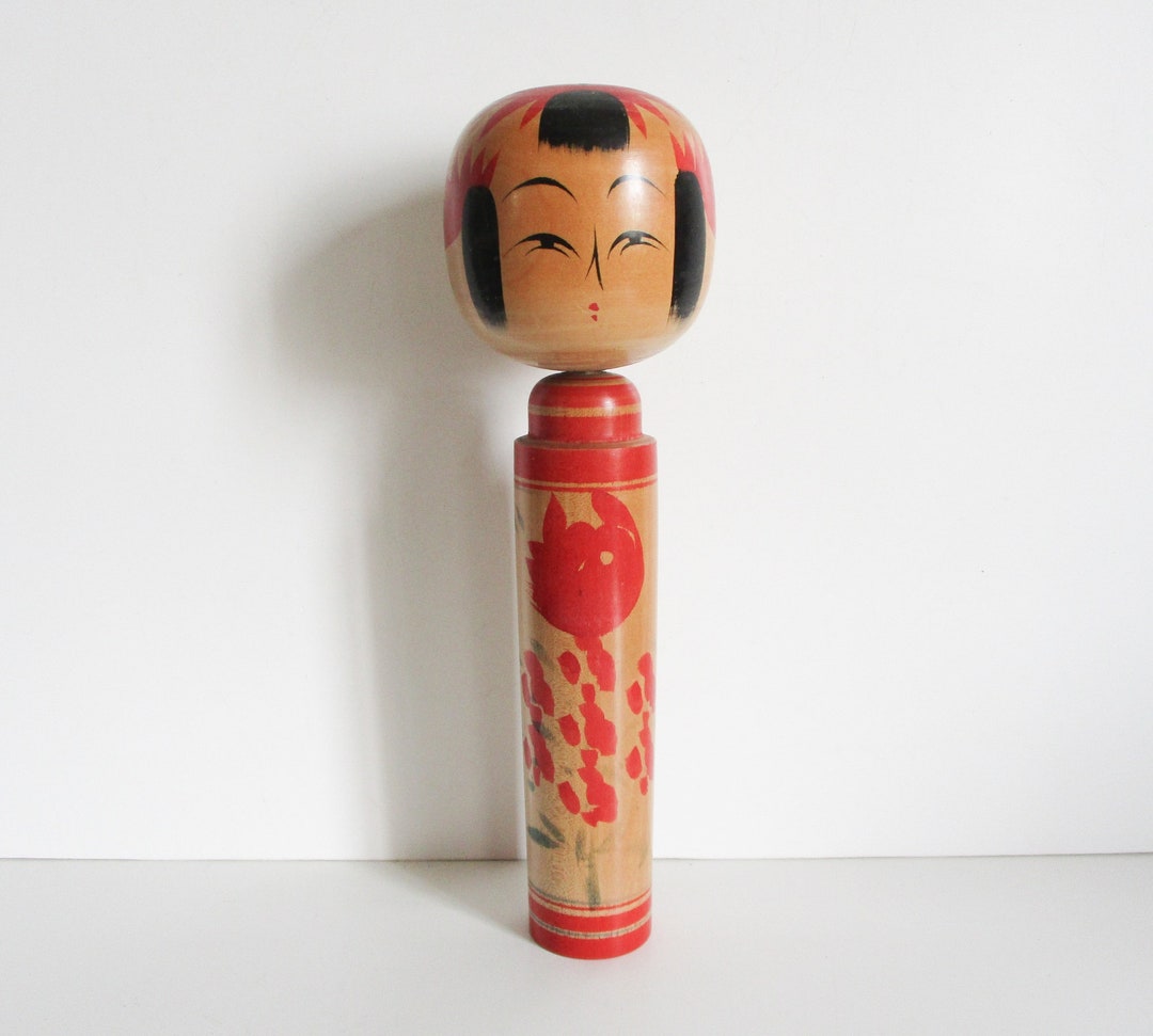 Vintage Wooden Kokeshi 1950s Signed, Japanese Nesting Doll Japan Poupée ...