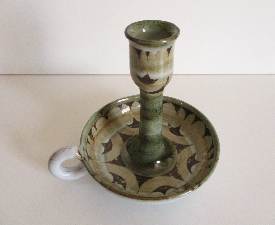 Vintage French Stoneware Candle-holder Roland Moreau 1960s Antique Grès ...