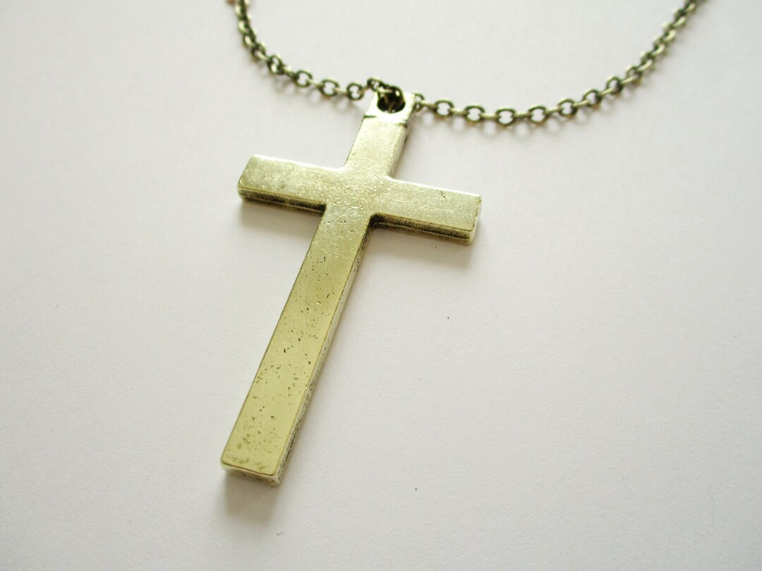 Vintage French Religious Cross 1940s Pendant Gilded Metal Jewel ...