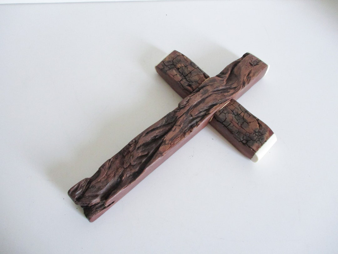 Vintage LARGE Brutalist Wooden Cross 1960s, 9.84" Lenght, Folk Art ...