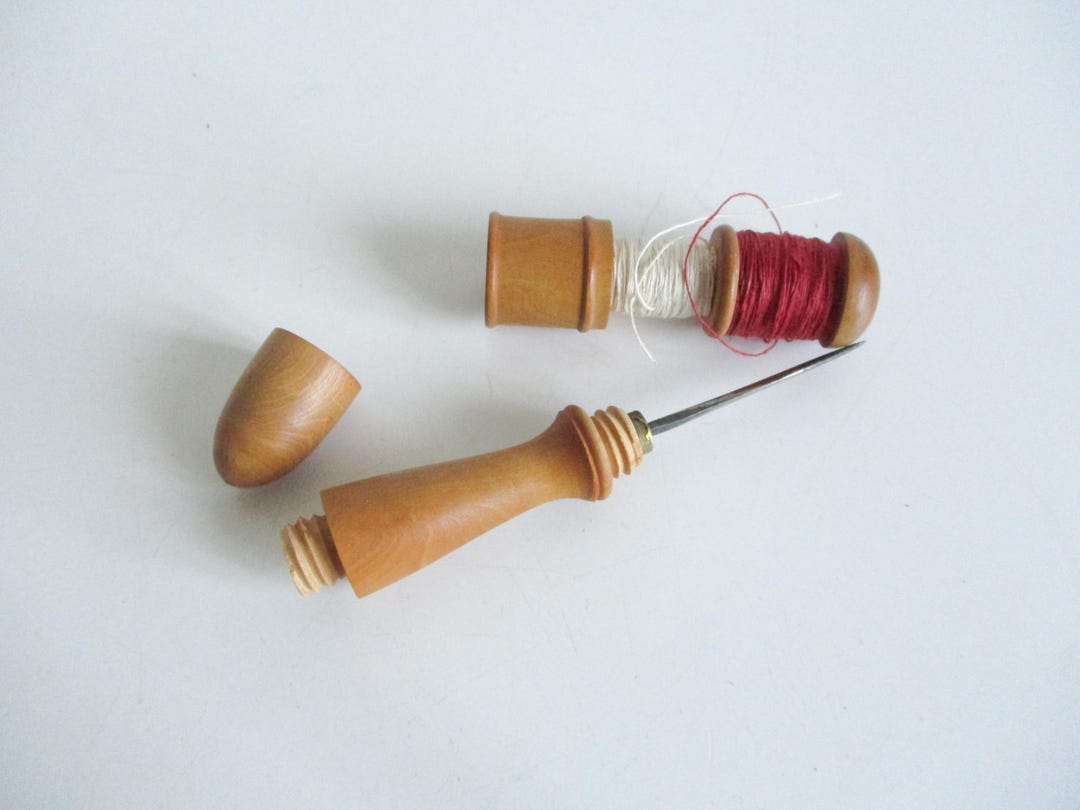 Antique French Military Travel Sewing Set, Box Wood Kit Cousette, 1920s ...