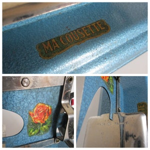 Vintage Antique French Sewing Machine Tin Toy 1930s 1950s Ma Cousette ...