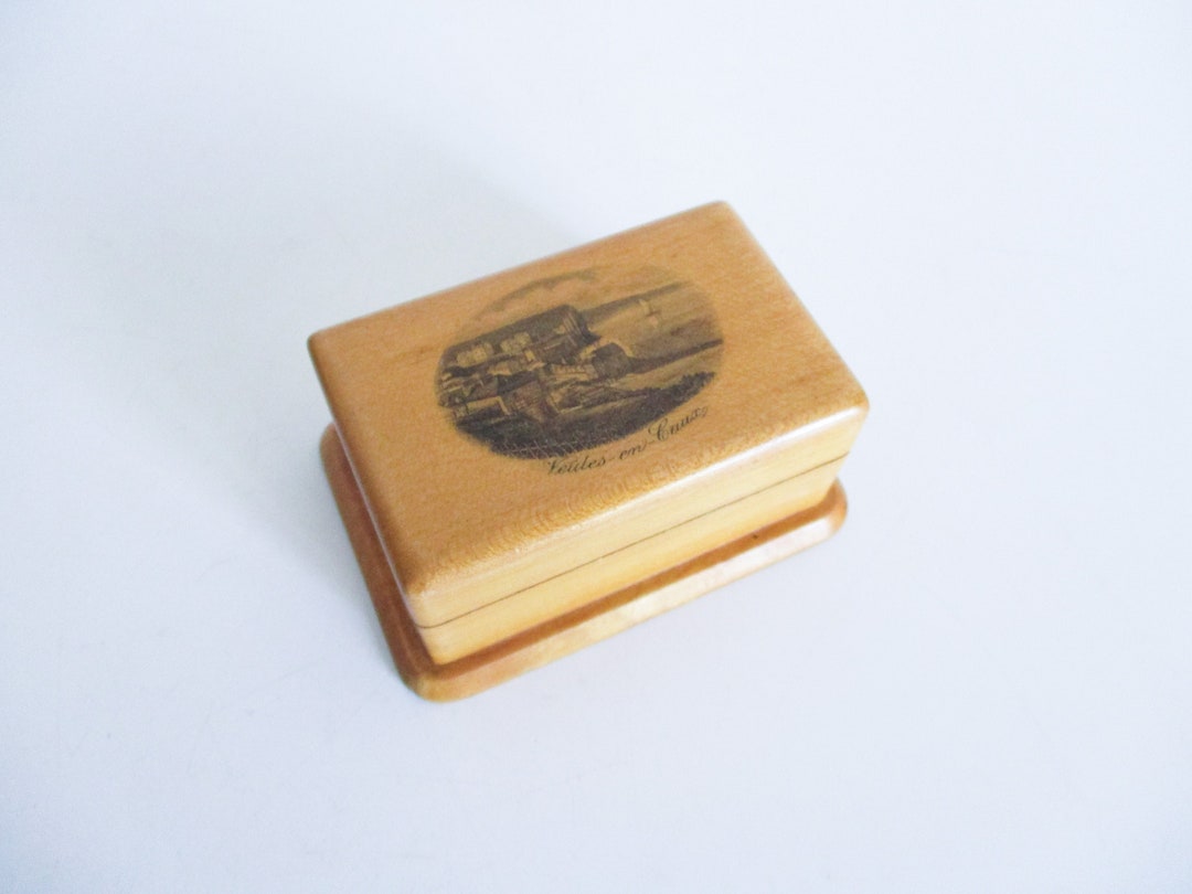 Antique Vintage French Wooden Stamp Box, 1930s, Boite à Timbre France ...