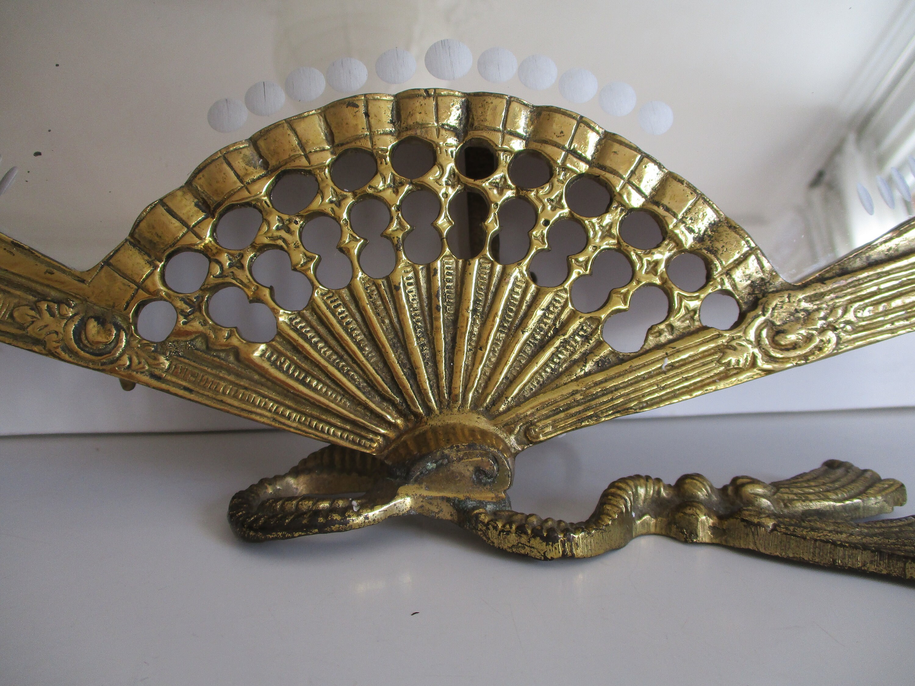 French Victorian Fan Mirror Figurines & Knick Knacks Art & Collectibles ...