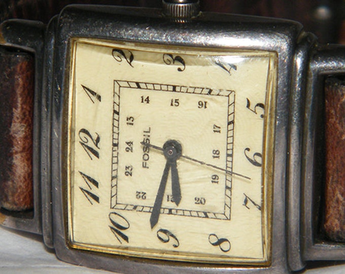 Authentic Fossil VT2454 Military Watch Brown Leather Band - Etsy