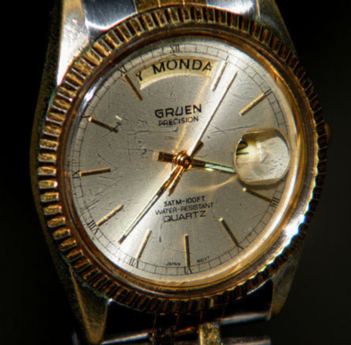 Men's Gruen Precison 3ATM 100FT Quartz Day Date Watch | Etsy