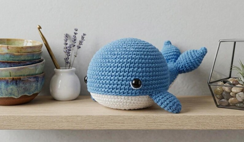 Mini Whale Amigurumi Crochet Pattern | Beginner Friendly No-sew Plush ...