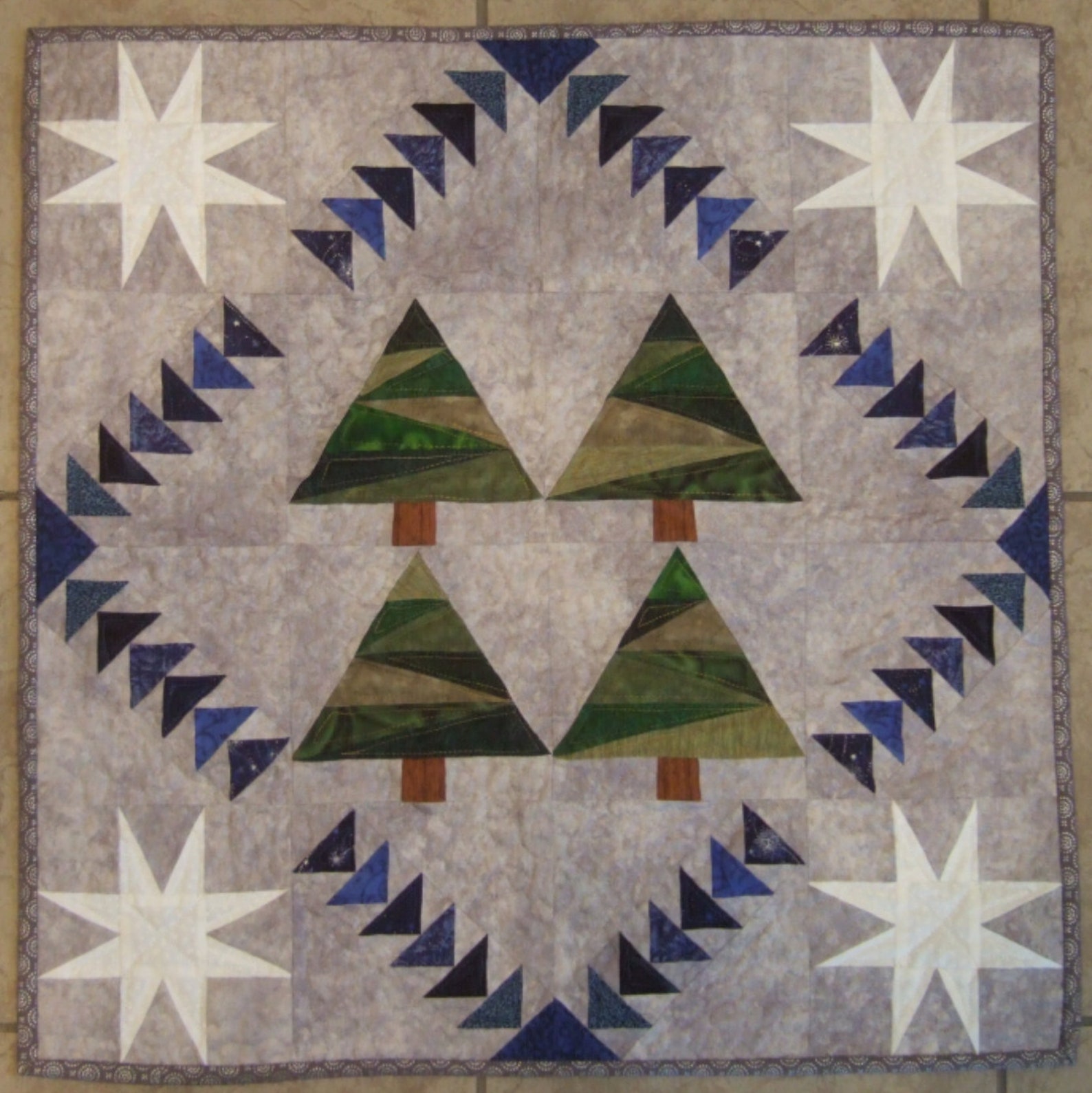 Quilt Pattern, Winter's Night Flight, Holiday Home Decor, Wall Hanging ...