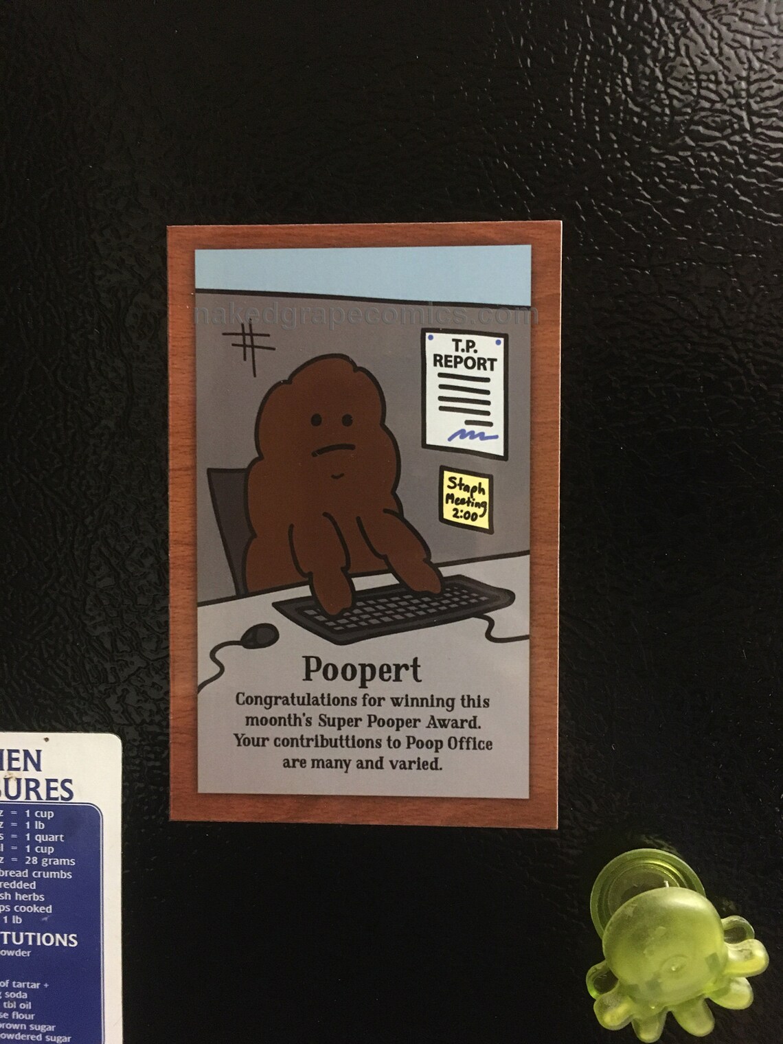 Poop Office super Pooper Award Magnetic Photo Frame - Etsy