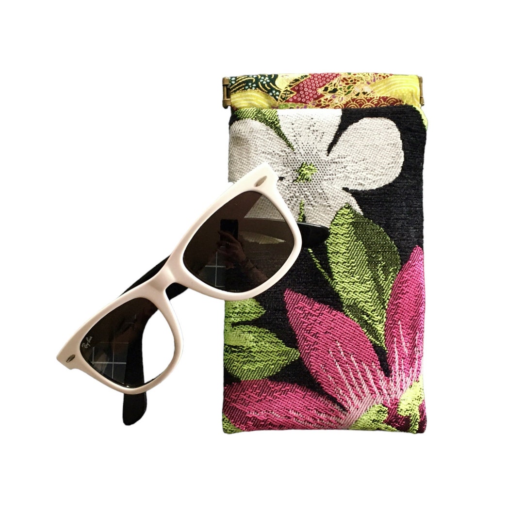 PS Cinderella / Ratchet Glasses Case in Floral Jacquard Fabric and ...