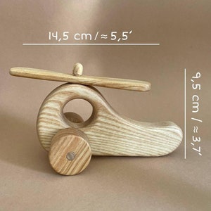 Handcrafted Wooden Helicopter Toy - Eco-friendly, Non-toxic & Safe for ...
